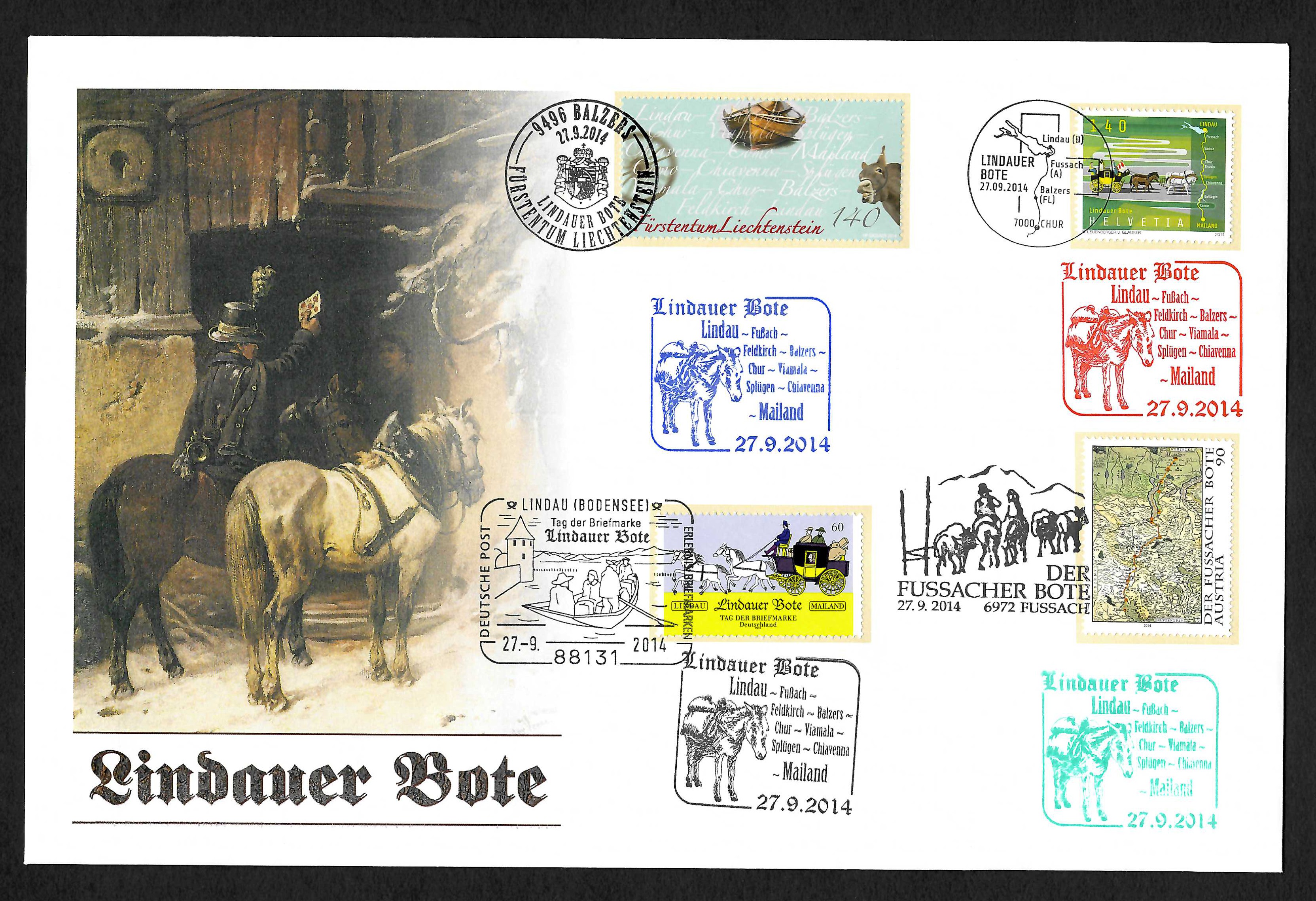 Bund, Schweiz, Österreich Liechtenstein 2014: Lindauer Bote, 4-Länder ...