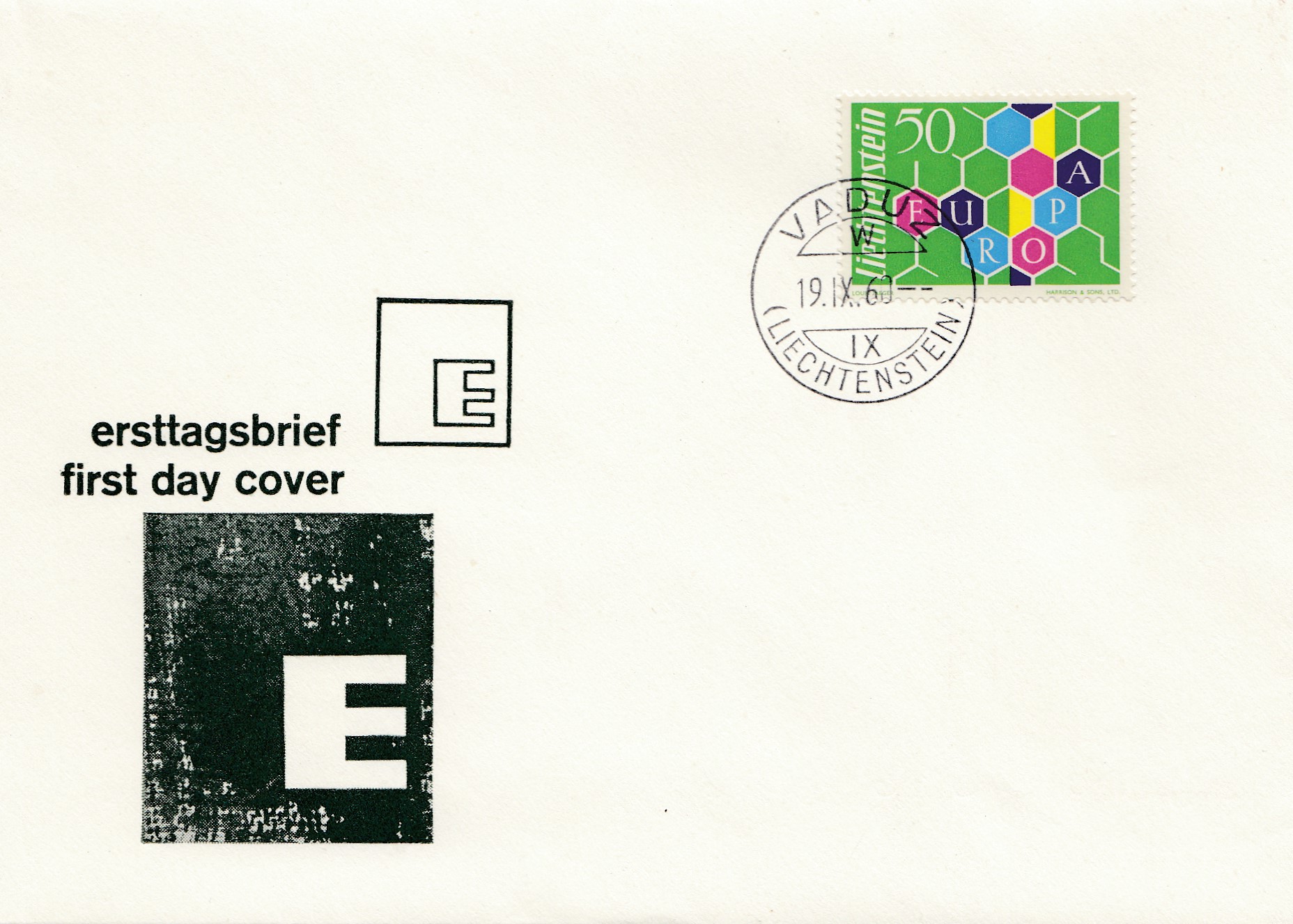 Liechtenstein: 1960 FDC Vaduz - Europa
