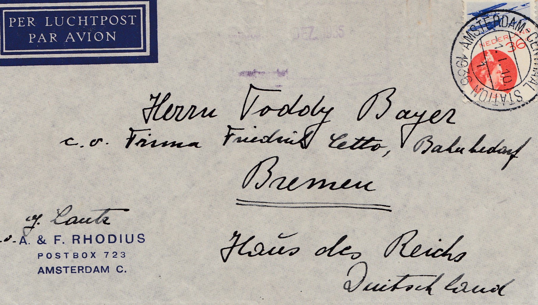 Paesi Bassi: 1936: da Amsterdam a Brema